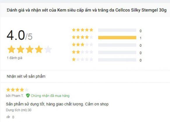 Review kem dưỡng Mediworld Cellcos Silky Stemgel: Da sáng mịn, đầy sức ...