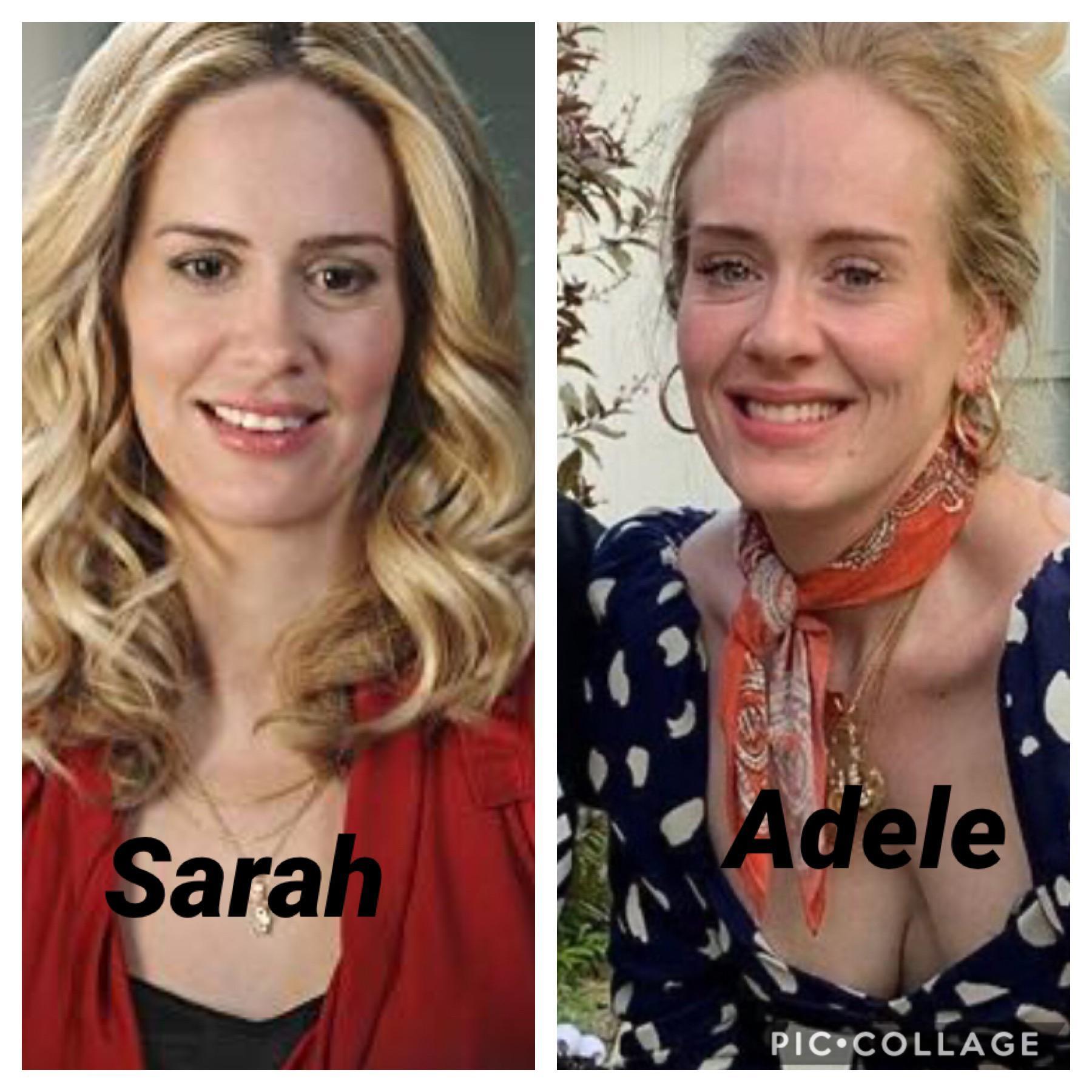 Hậu giảm cân, Adele bất ngờ tìm được chị em sinh đôi Sarah Paulson ...