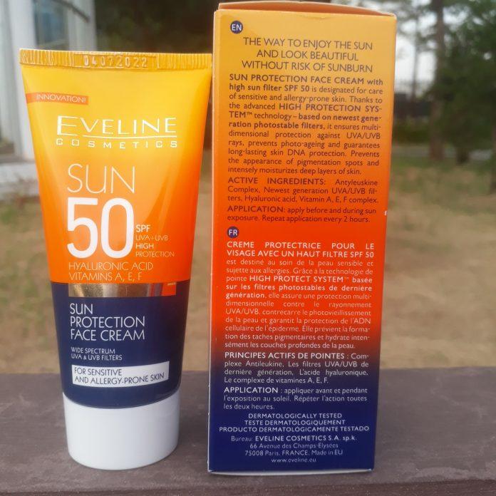 Review kem chống nắng cho da nhạy cảm Eveline Sun Protection Face Cream SPF 50 - BlogAnChoi