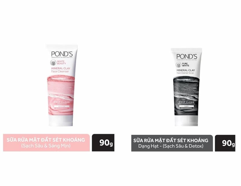 Review sữa rửa mặt Ponds Mineral Clay Face Cleanser: bộ ba làm sạch sâu ...