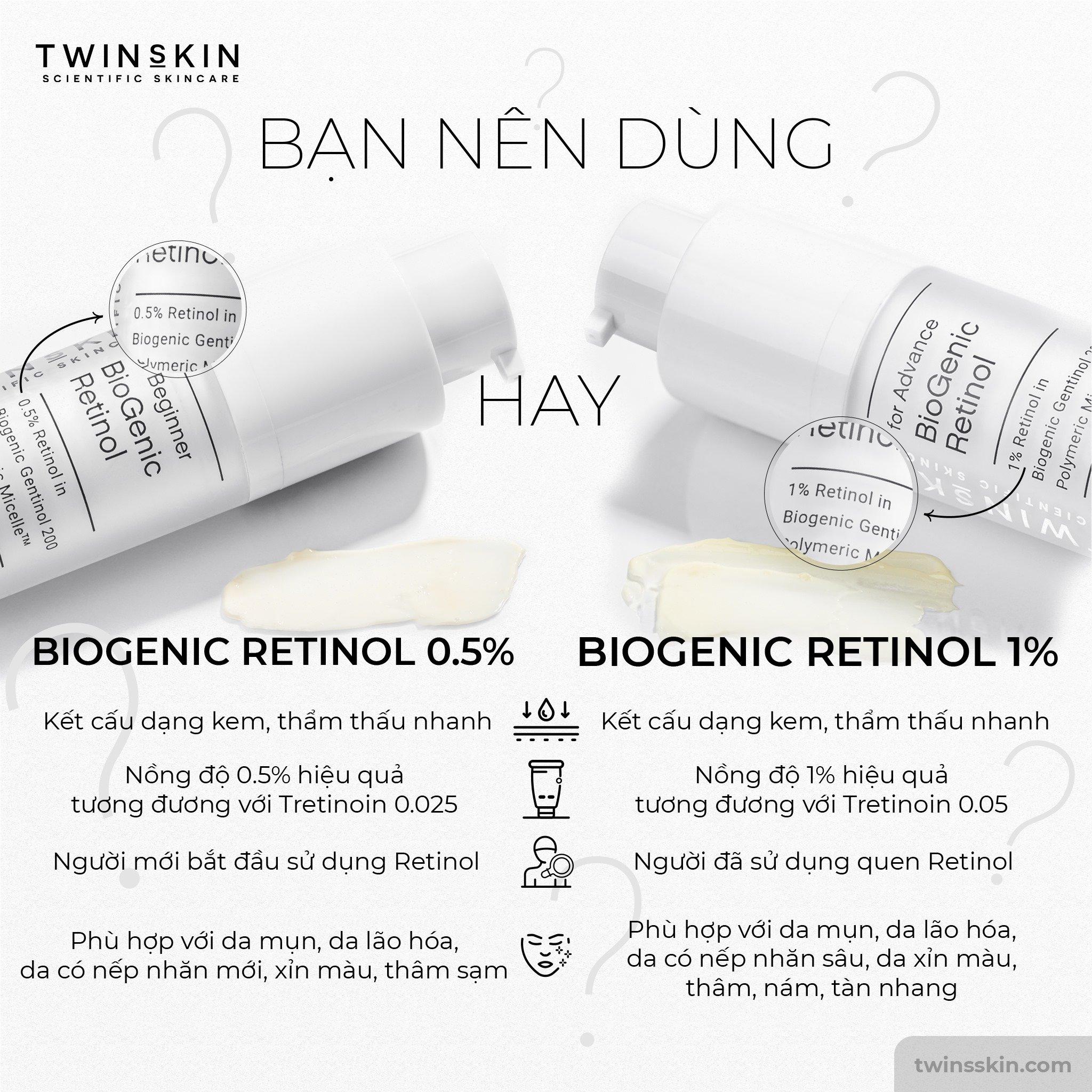 Review Biogenic Retinol Twins Skin, Retinol bọc có thực sự tốt như lời ...