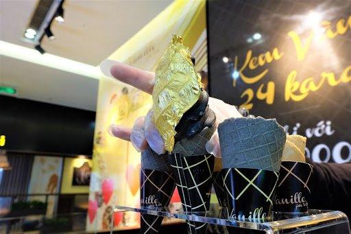 Gây sốt với kem dát vàng 24k tại Hà Nội - BlogAnChoi