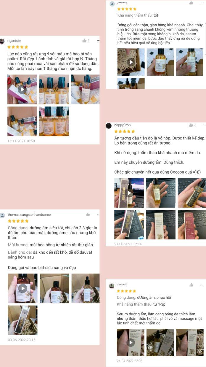 Review tinh chất hoa hồng Cocoon Rose Serum: dưỡng ẩm và phục hồi cho ...