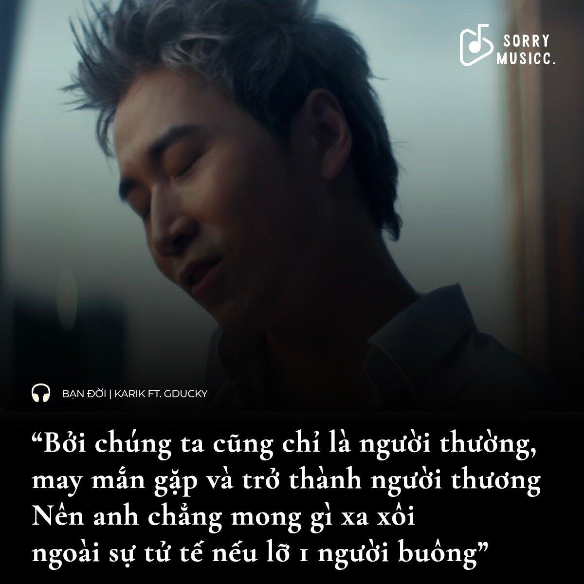 Lời bài hát Bạn Đời (lyrics): Karik xin lỗi vì lưỡi ngắn hát không hay ...
