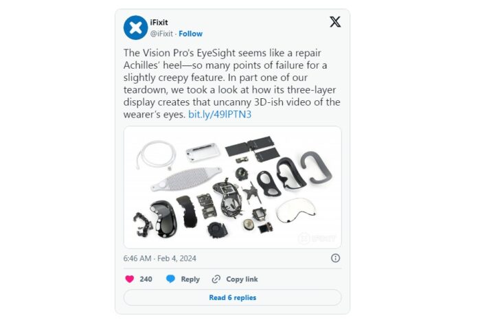 Kính thực tế ảo Vision Pro bị bóc trần: iFixit phơi bày jack cắm, màn ...